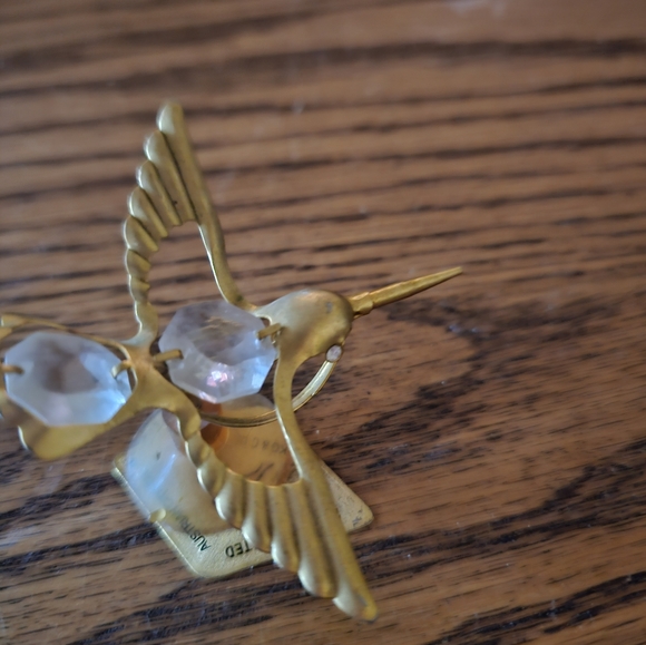 Art | Hummingbird 24k Gold Plated Figurine Made With Swarovski ...